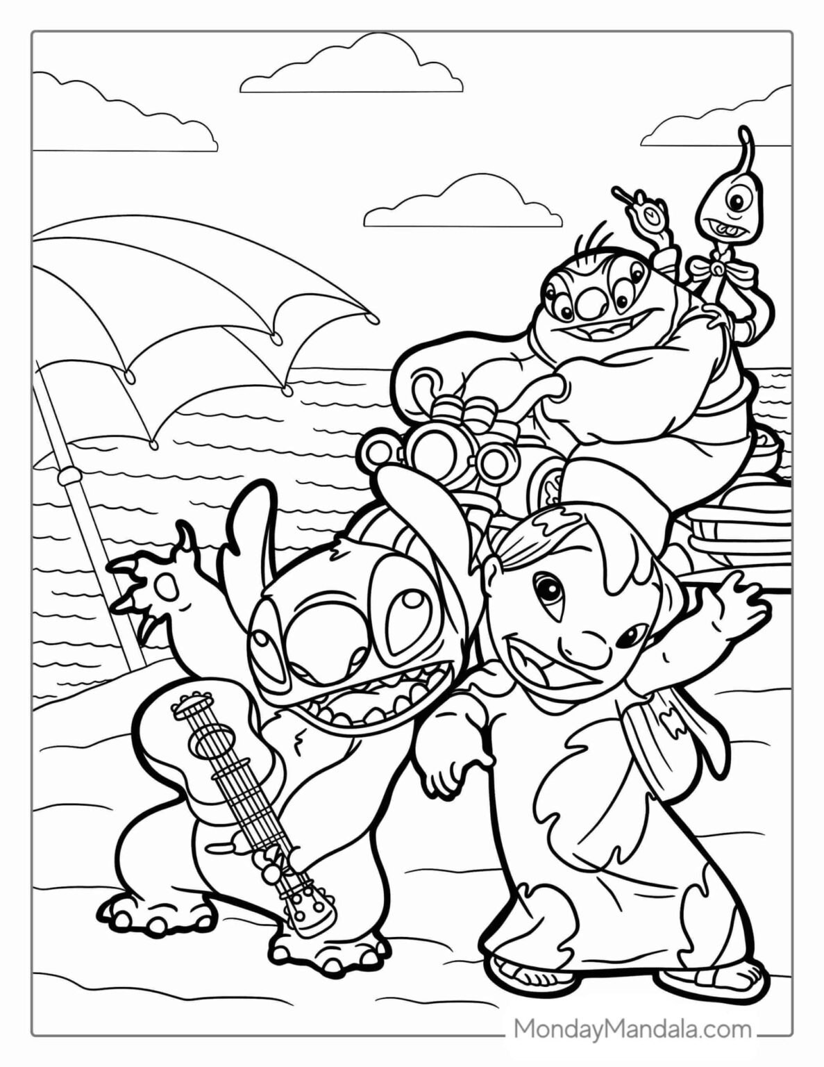 Lilo Stitch Coloring Pages - Elmo Coloring Sheets