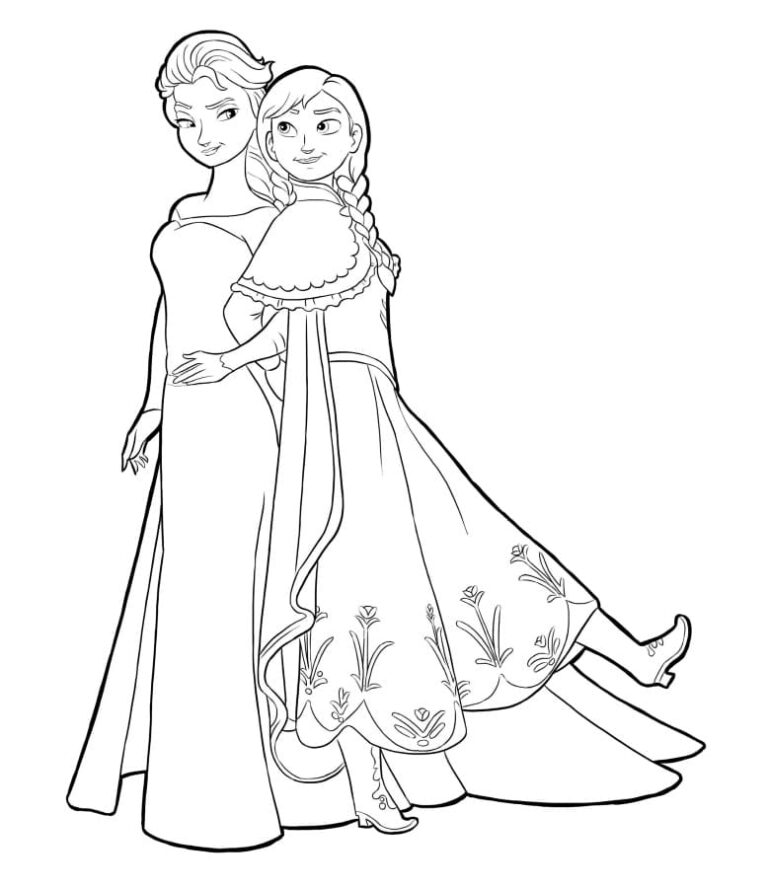 Coloring Pages Anna And Elsa - Elmo Coloring Sheets