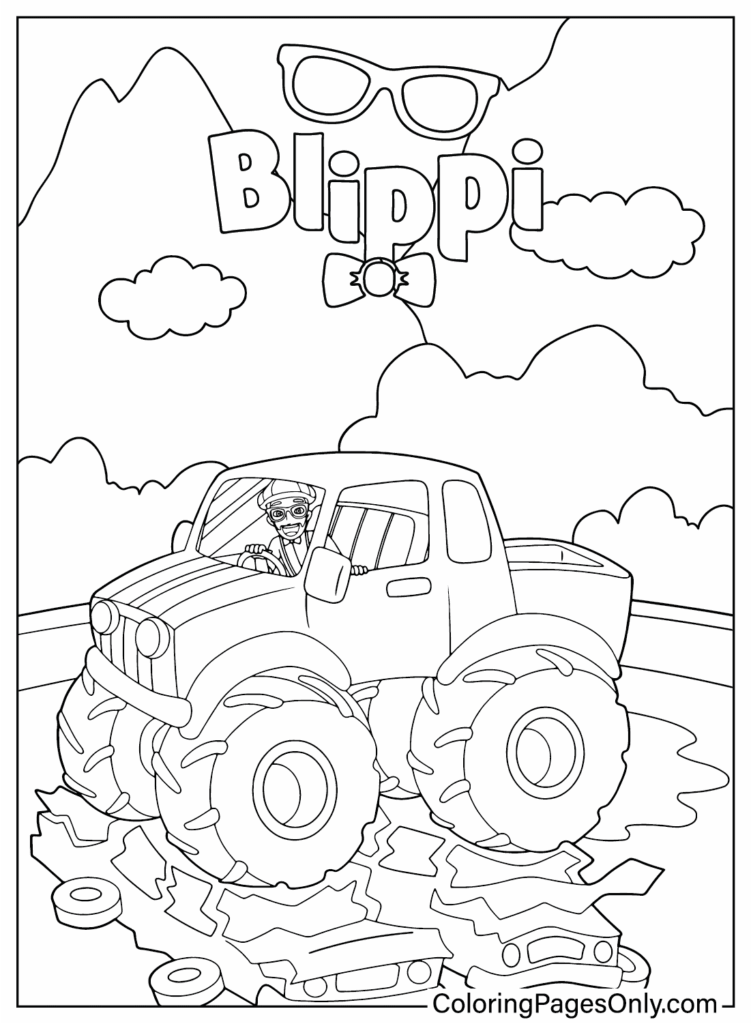 Blippi Coloring Page - Elmo Coloring Sheets