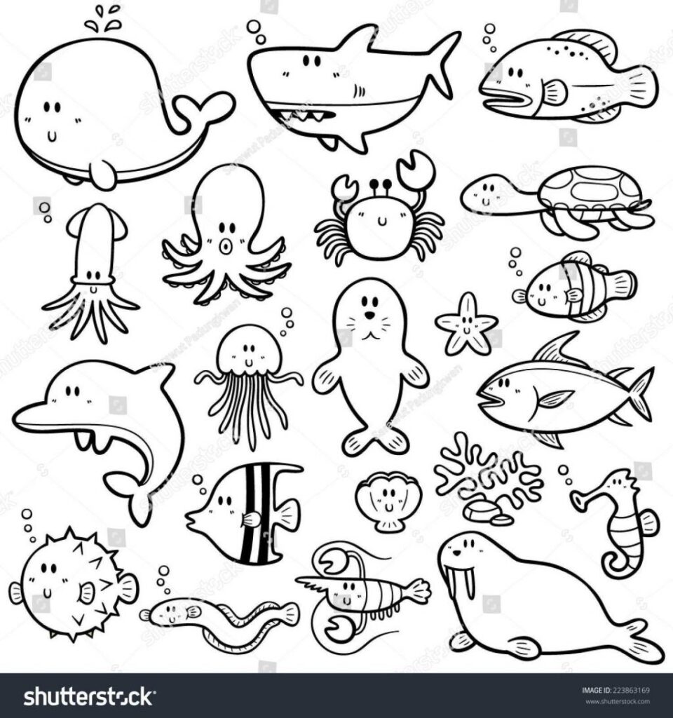 Free Printable Sea Creature Templates - Elmo Coloring Sheets