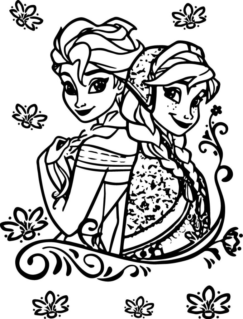 Elsa Coloring Page - Elmo Coloring Sheets