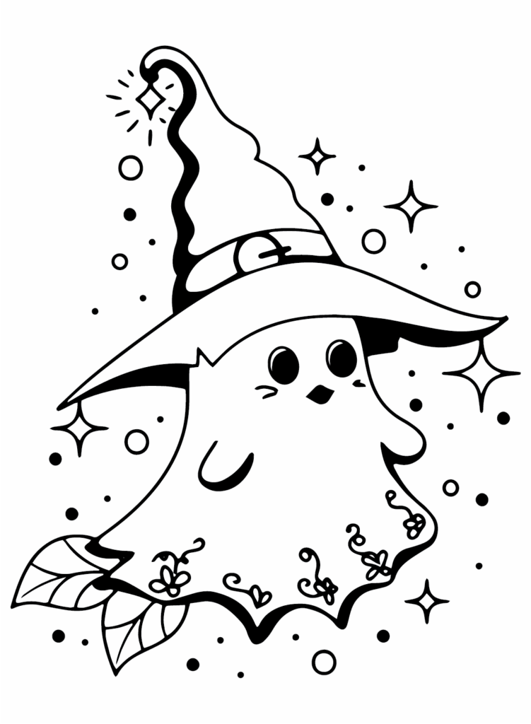 Ghost Coloring Page - Elmo Coloring Sheets