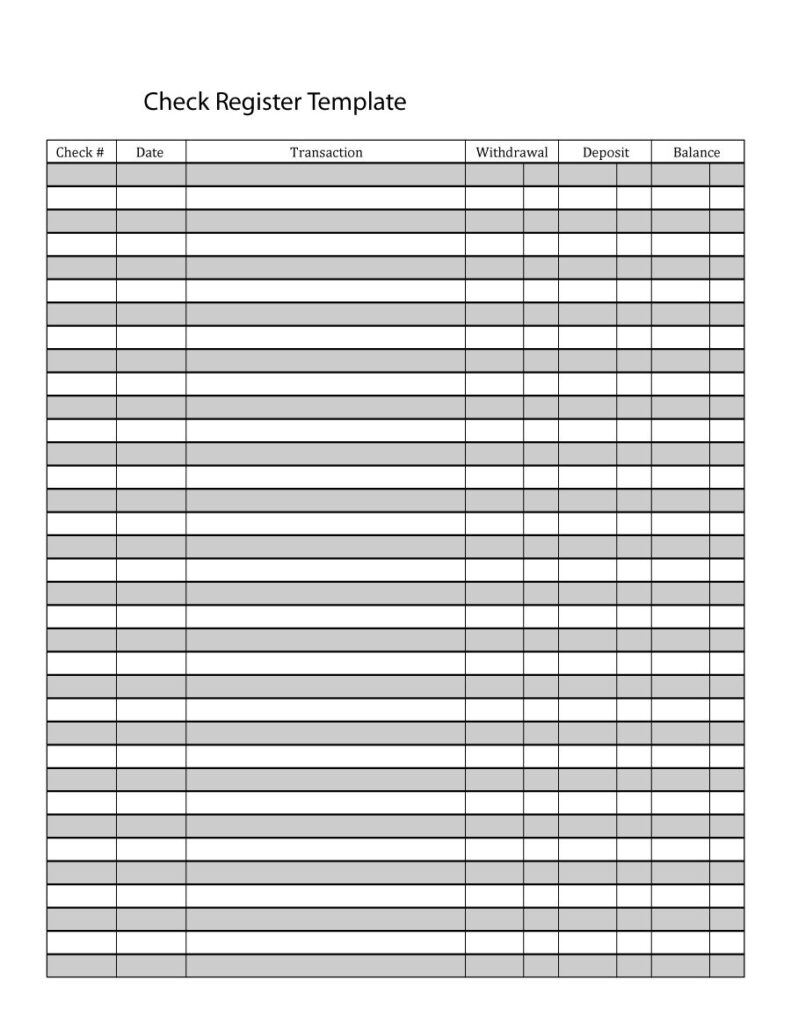 Free Printable Checkbook Register Template - Elmo Coloring Sheets
