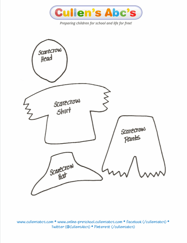 Free Printable Scarecrow Template - Elmo Coloring Sheets