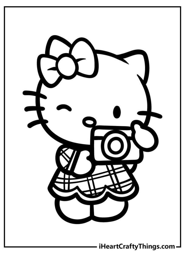 Cute Hello Kitty Coloring Pages - Elmo Coloring Sheets