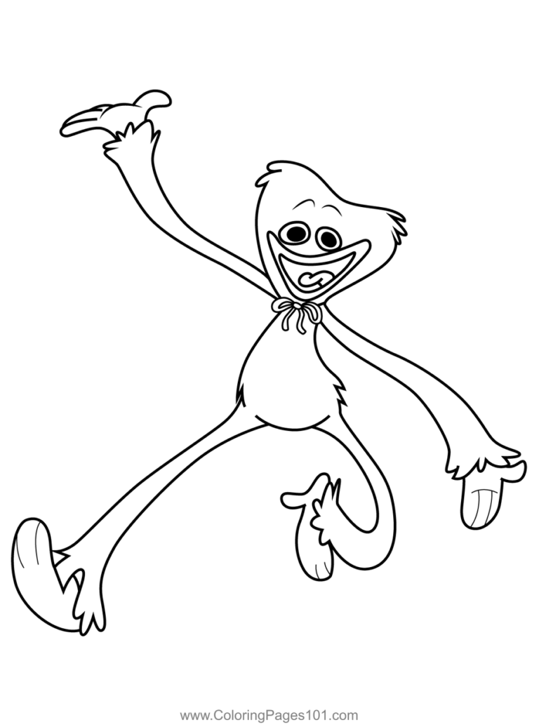 Huggy Wuggy Coloring Pages - Elmo Coloring Sheets