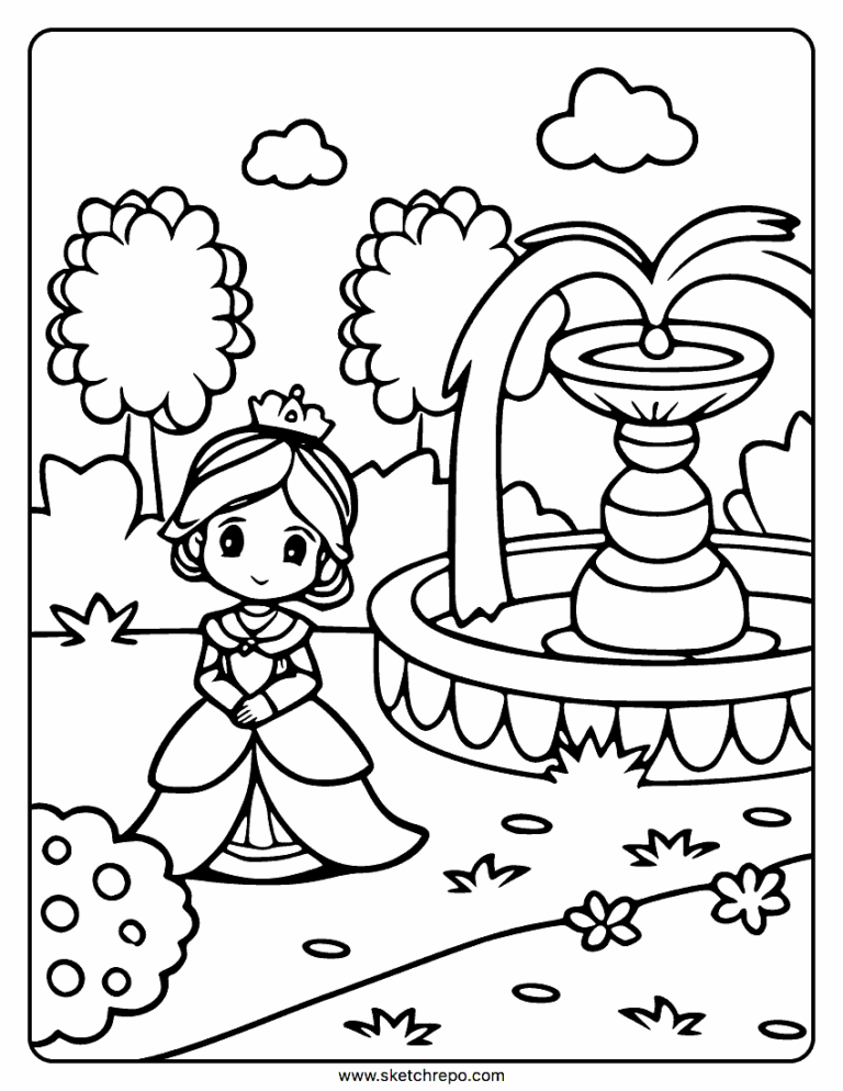 Princess Coloring Page - Elmo Coloring Sheets