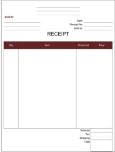 Free Printable Receipt Templates - Elmo Coloring Sheets