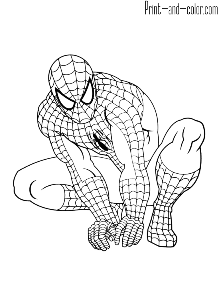 Spider Man Coloring Pages - Elmo Coloring Sheets