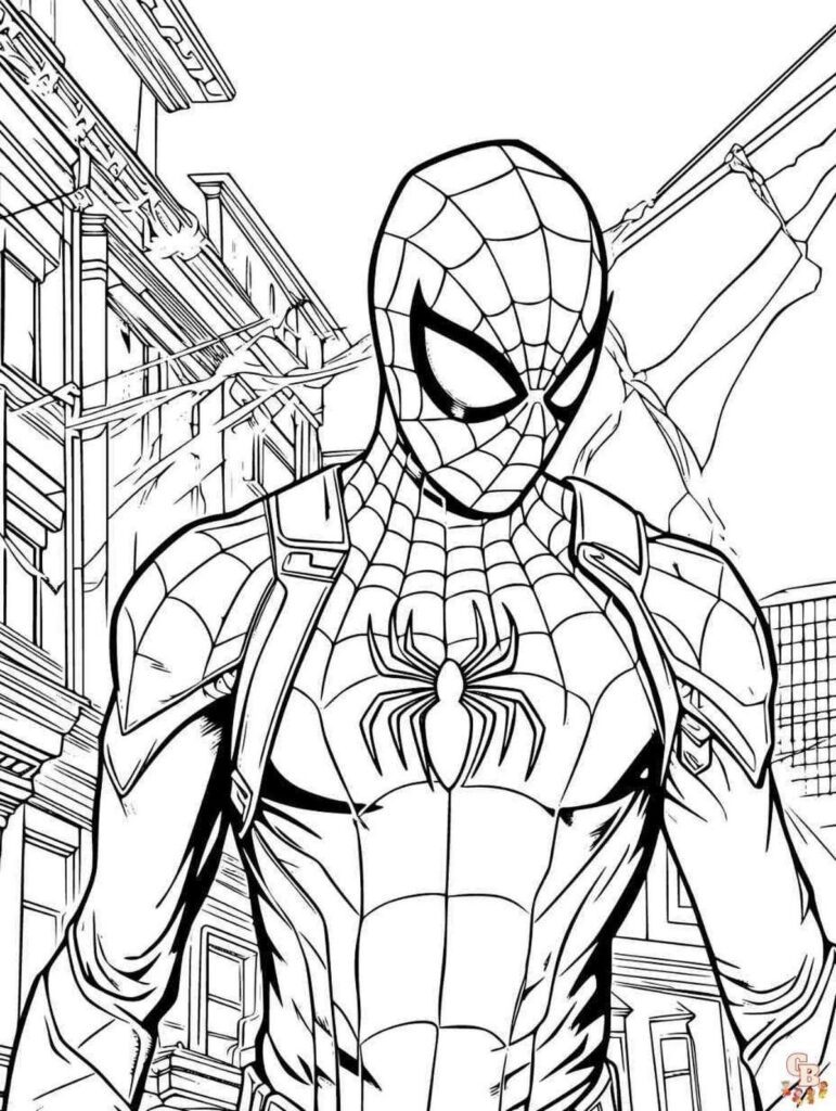 Spider Man Coloring Page - Elmo Coloring Sheets