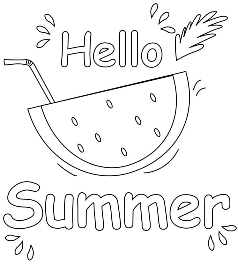 Summer Fun Coloring Pages - Elmo Coloring Sheets